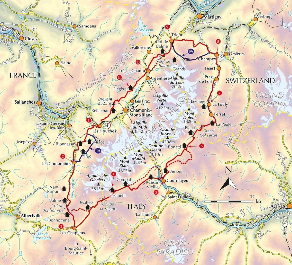 Buy Trekking the Tour Du Mont Blanc: Classic 170km Hut-to-Hut Hike With ...
