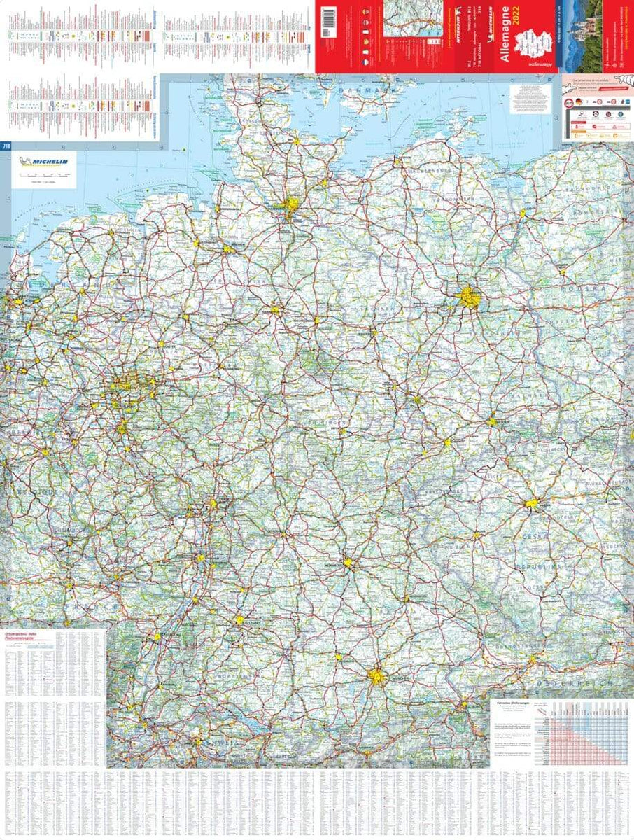 Buy Germany Road Map 718 by Michelin (2024) – The Chart & Map Shop