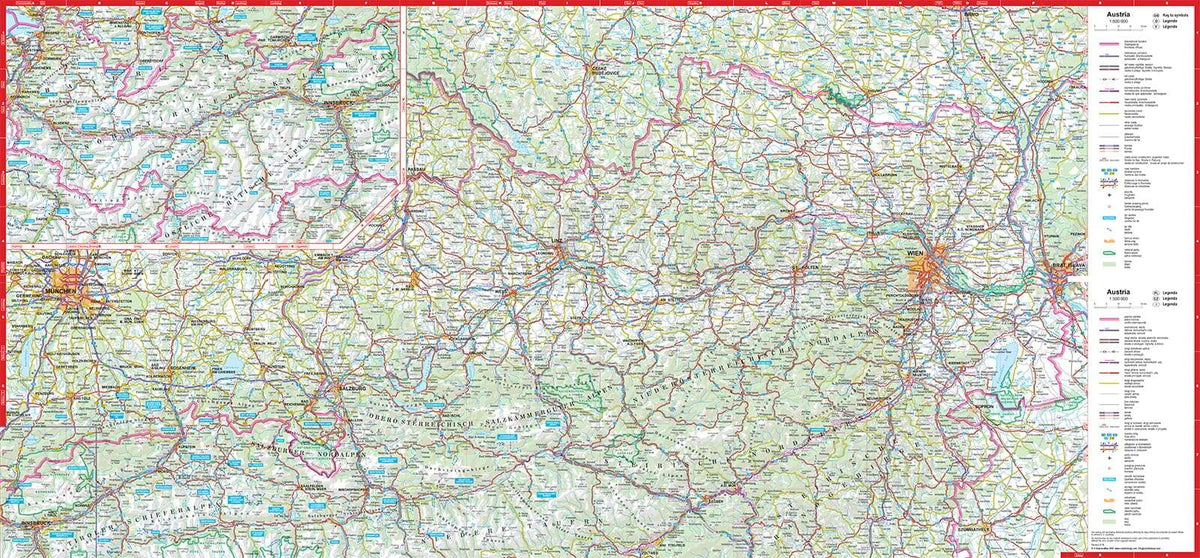 Buy Austria Road Map by Express Map (2023) – The Chart & Map Shop