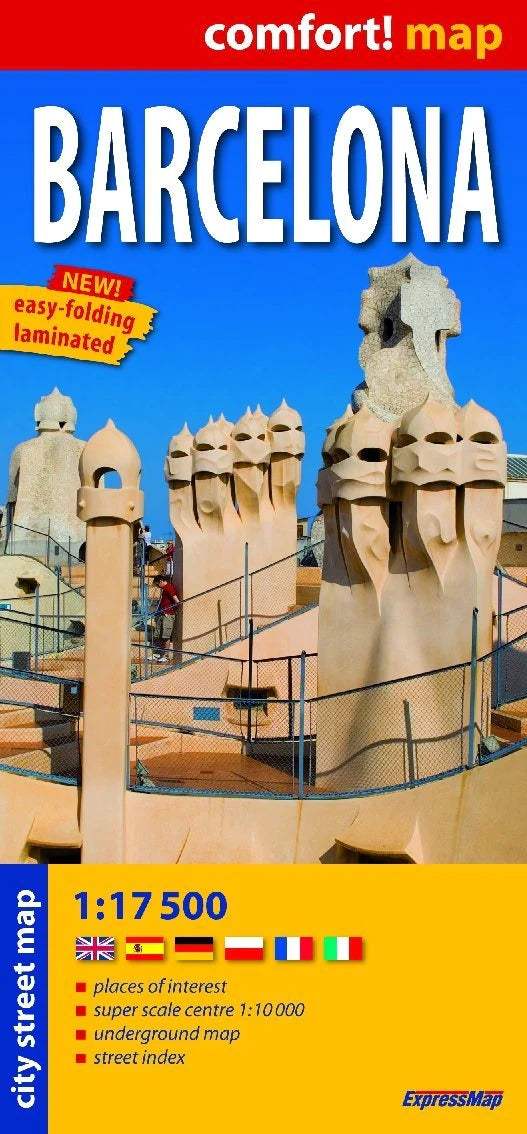 Buy Barcelona Road Map by Express Map (2021) – The Chart & Map Shop