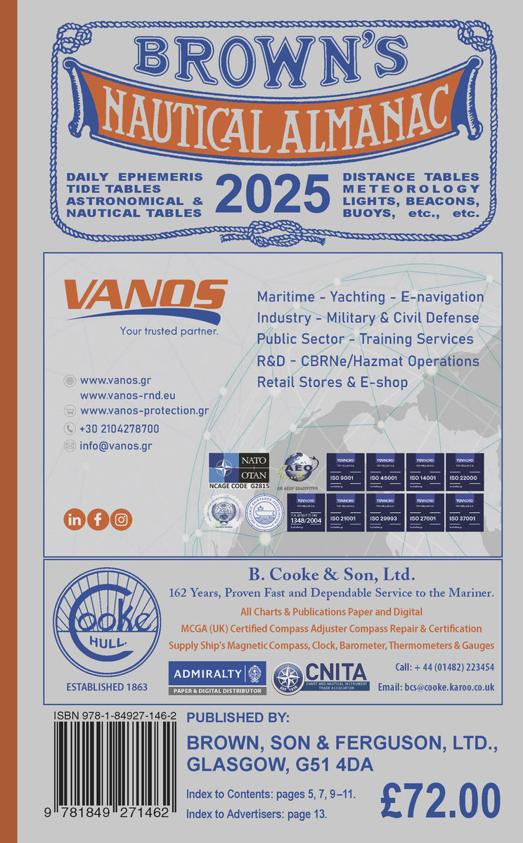 Buy Brown's Nautical Almanac 2025 – The Chart & Map Shop