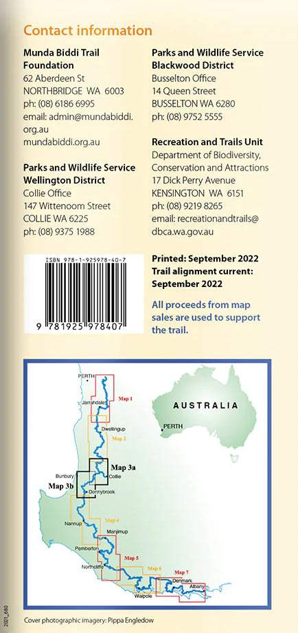 Buy Munda Biddi Trail Map 3: Harvey-Quindanning Road to Capel River ...