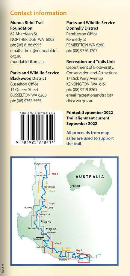 Buy Munda Biddi Trail Map 4: Capel River to Waistcoat Road (2022) – The ...