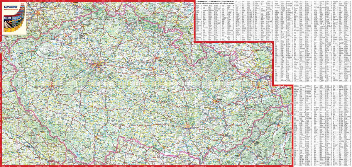 Buy Czech Republic & Slovakia Road Map by Express Maps – The Chart ...