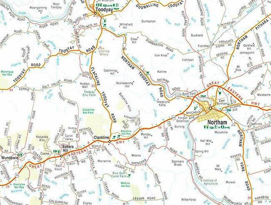 Buy Roads & Tracks Western Australia | Road Map of WA – The Chart & Map ...