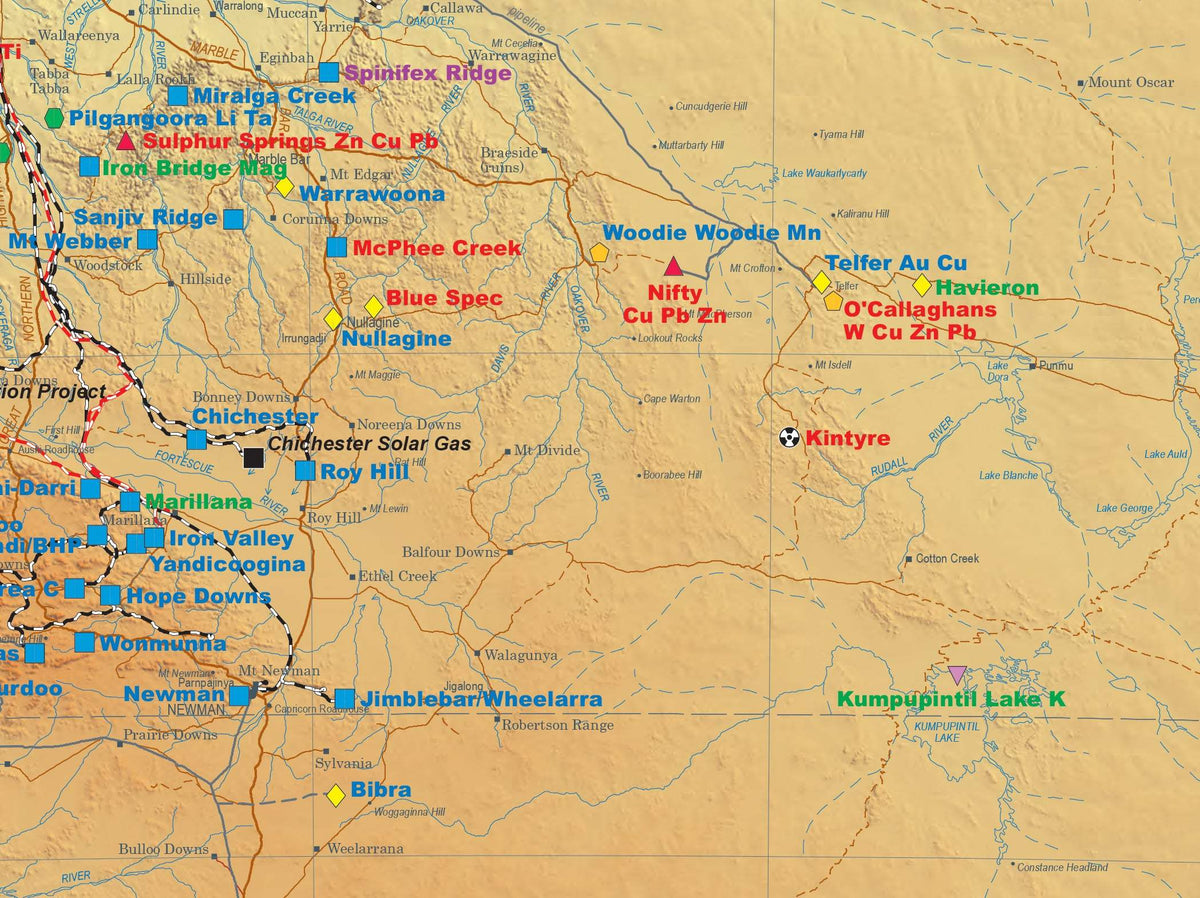 Buy Major Resource Projects Western Australia 2023 – The Chart & Map Shop
