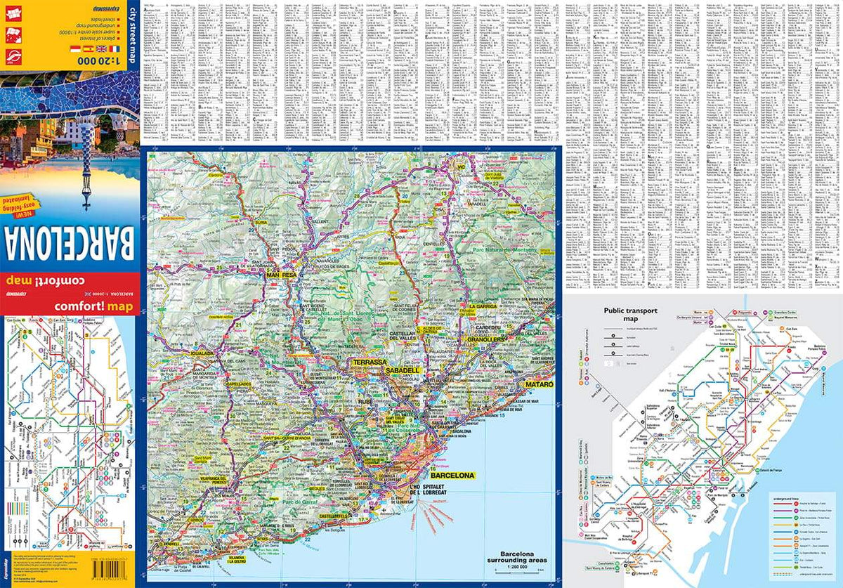Buy Barcelona Road Map by Express Map (2021) – The Chart & Map Shop
