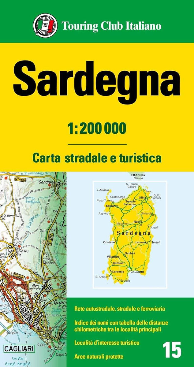 Buy Sardinia Road Map by Touring Club Italiano (2024) – The Chart & Map ...