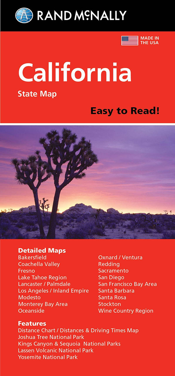 Buy California Road Map by Rand McNally (2023) – The Chart & Map Shop