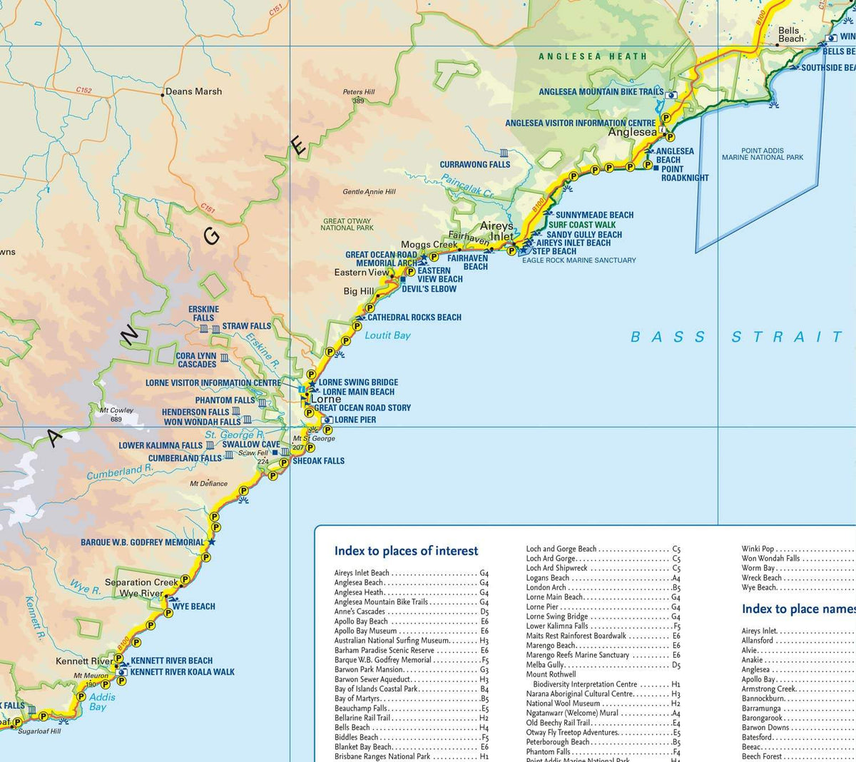 Buy The Great Ocean Road Touring Map by Collins Maps (2023) – The Chart ...