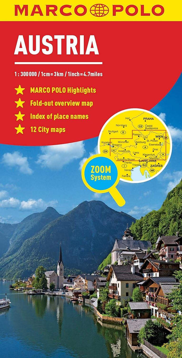Buy Austria Road Map by Marco Polo (2020) – The Chart & Map Shop