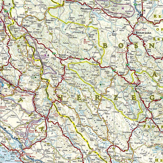 Buy Western Balkans Road Map by National Geographic (2022) – The Chart ...