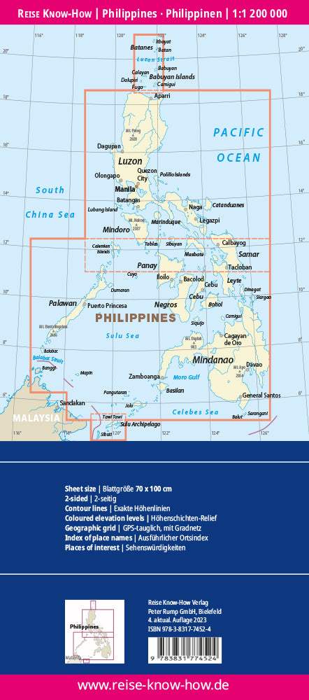 Buy Philippines Road Map by Reise Know-How (2023) – The Chart & Map Shop