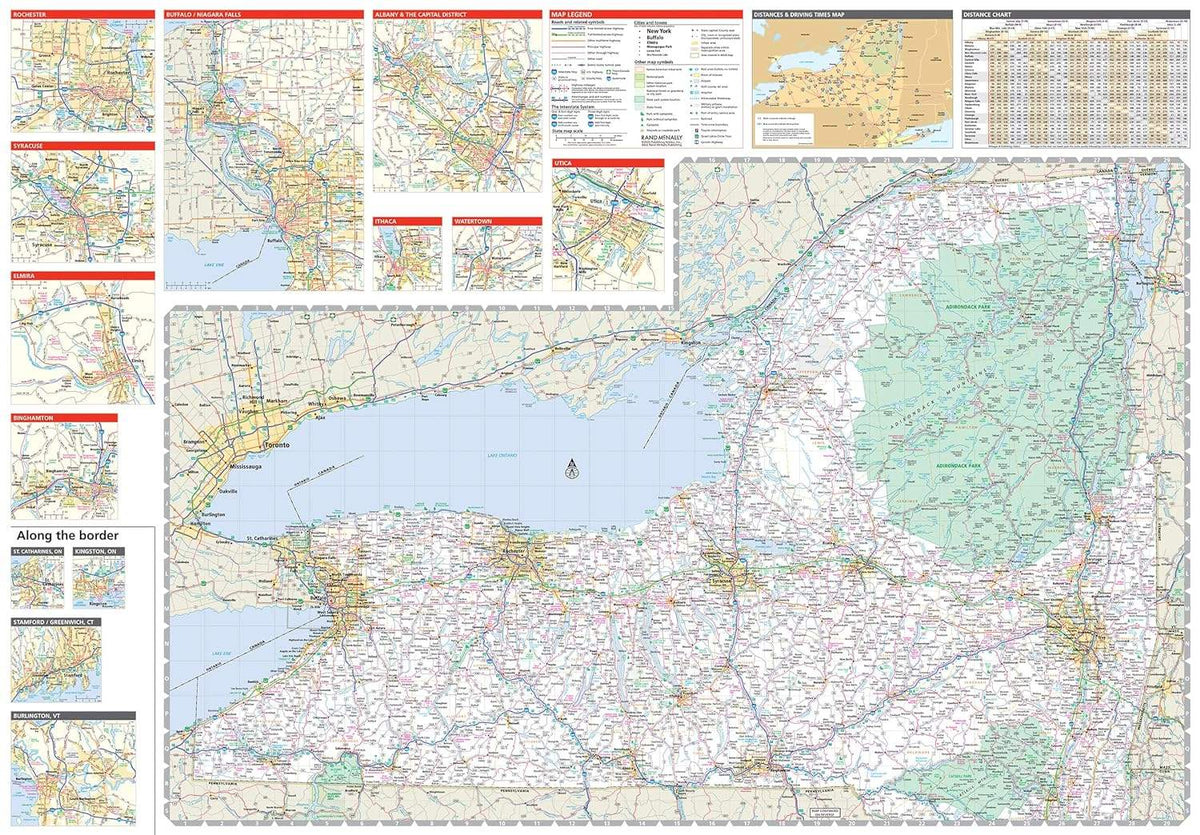 Buy New York State Road Map by Rand McNally (2023) – The Chart & Map Shop