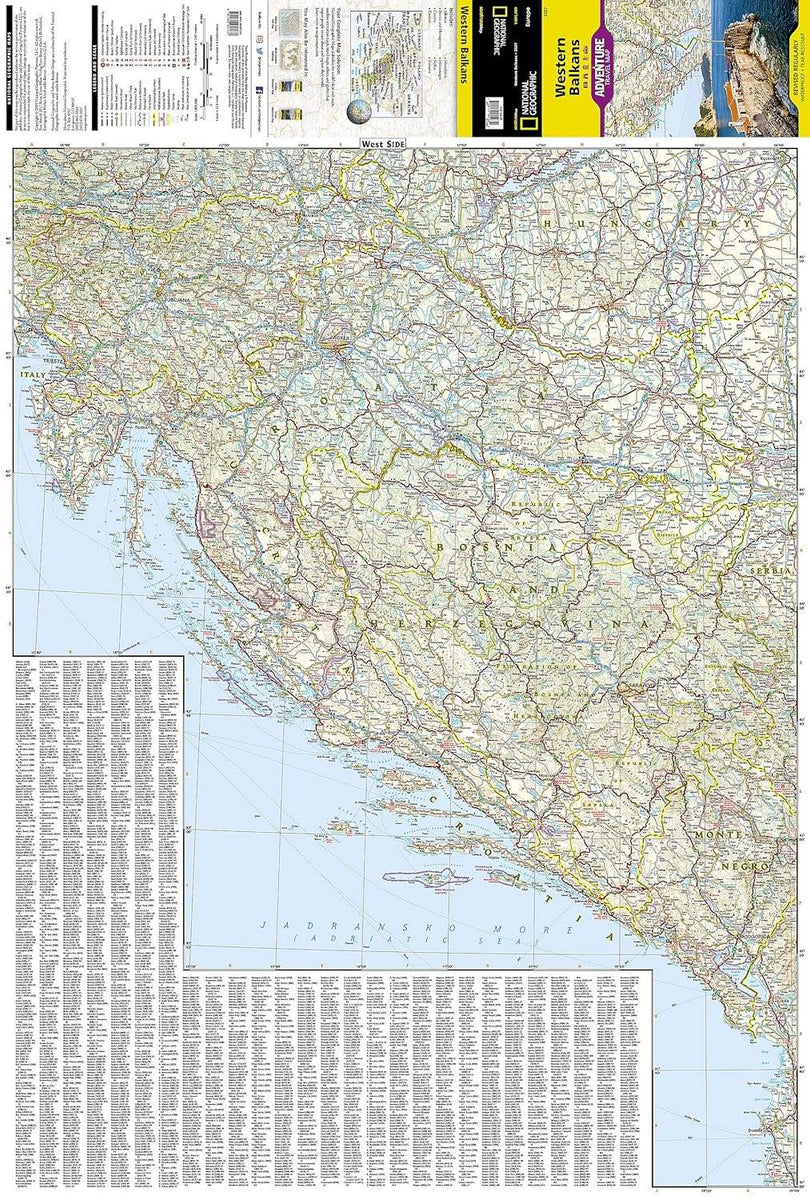Buy Western Balkans Road Map by National Geographic (2022) – The Chart ...