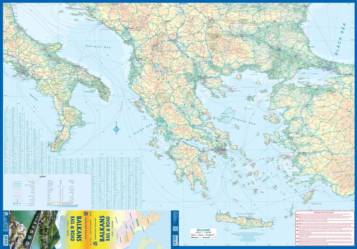 Buy Balkans Rail & Road Map by ITMB (2022) – The Chart & Map Shop