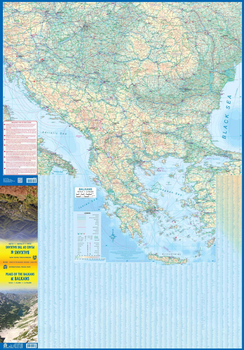 Buy Balkans & Peaks of The Balkans Road Map by ITMB (2023) – The Chart ...