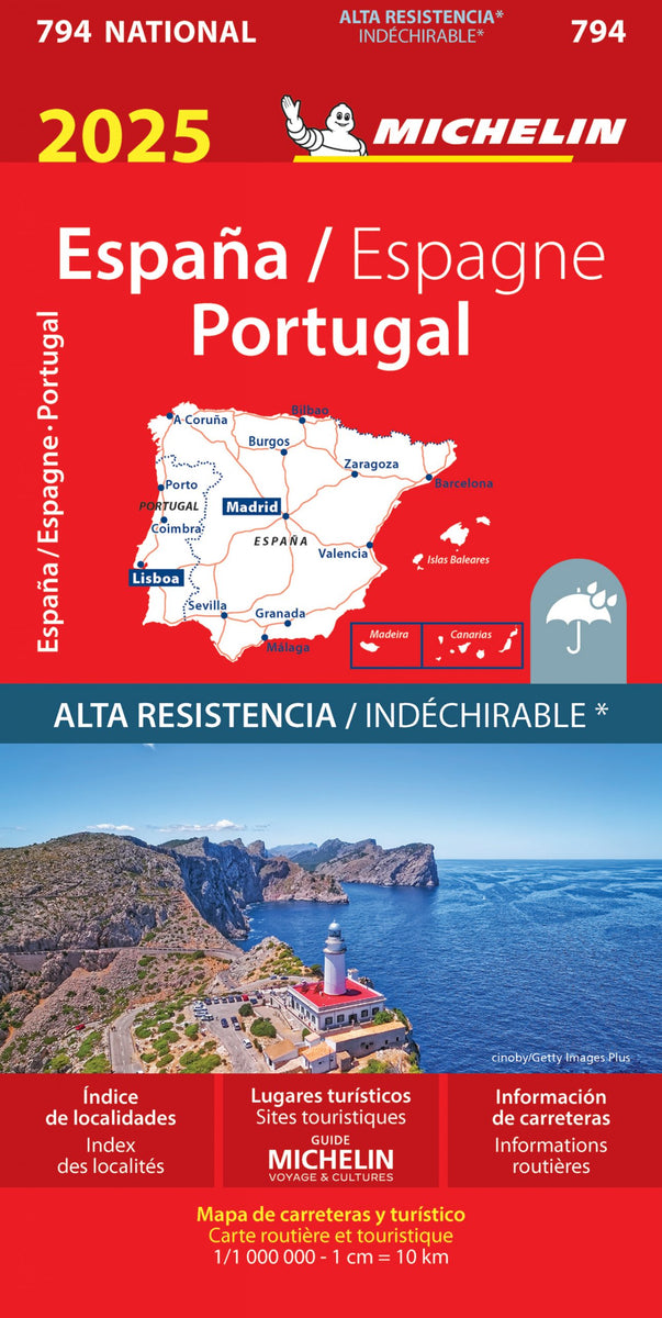 Buy Michelin Map Spain & Portugal 794 – The Chart & Map Shop