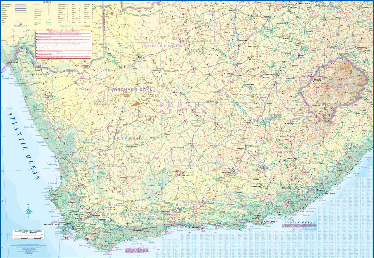 Buy Cape Town & Garden Route: Southern Africa Road Map by ITMB (2021 ...