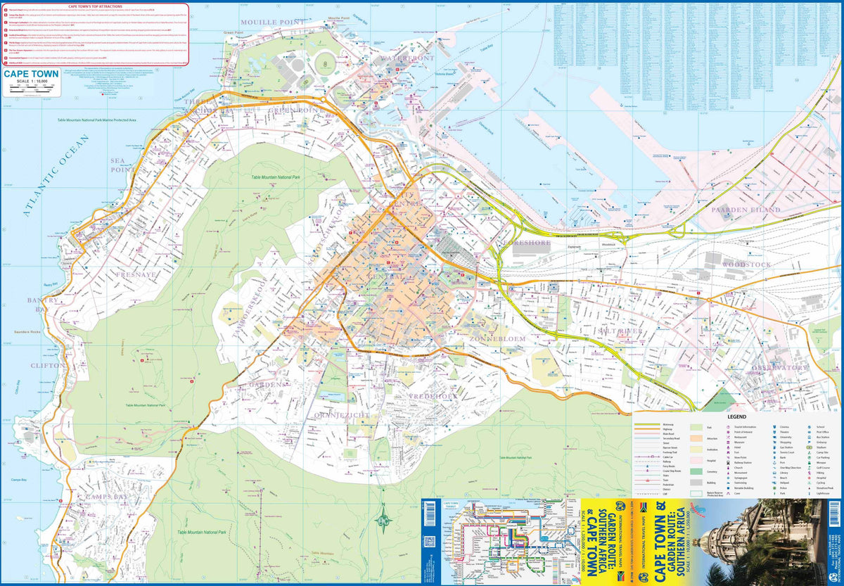 Buy Cape Town & Garden Route: Southern Africa Road Map by ITMB (2021 ...