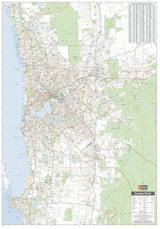 Buy Hema Perth & Region Map – The Chart & Map Shop