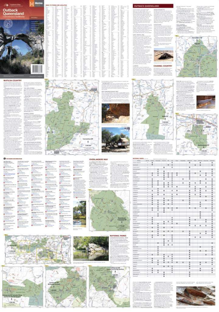 Buy Outback Queensland Road Map (5th Edition) by Hema Maps – The Chart ...