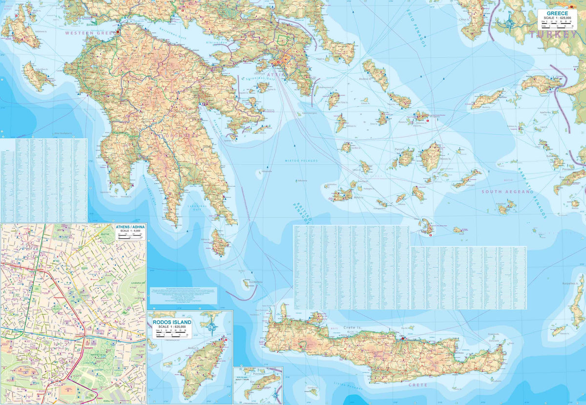 Buy Greece Road Map by ITMB (2023) – The Chart & Map Shop
