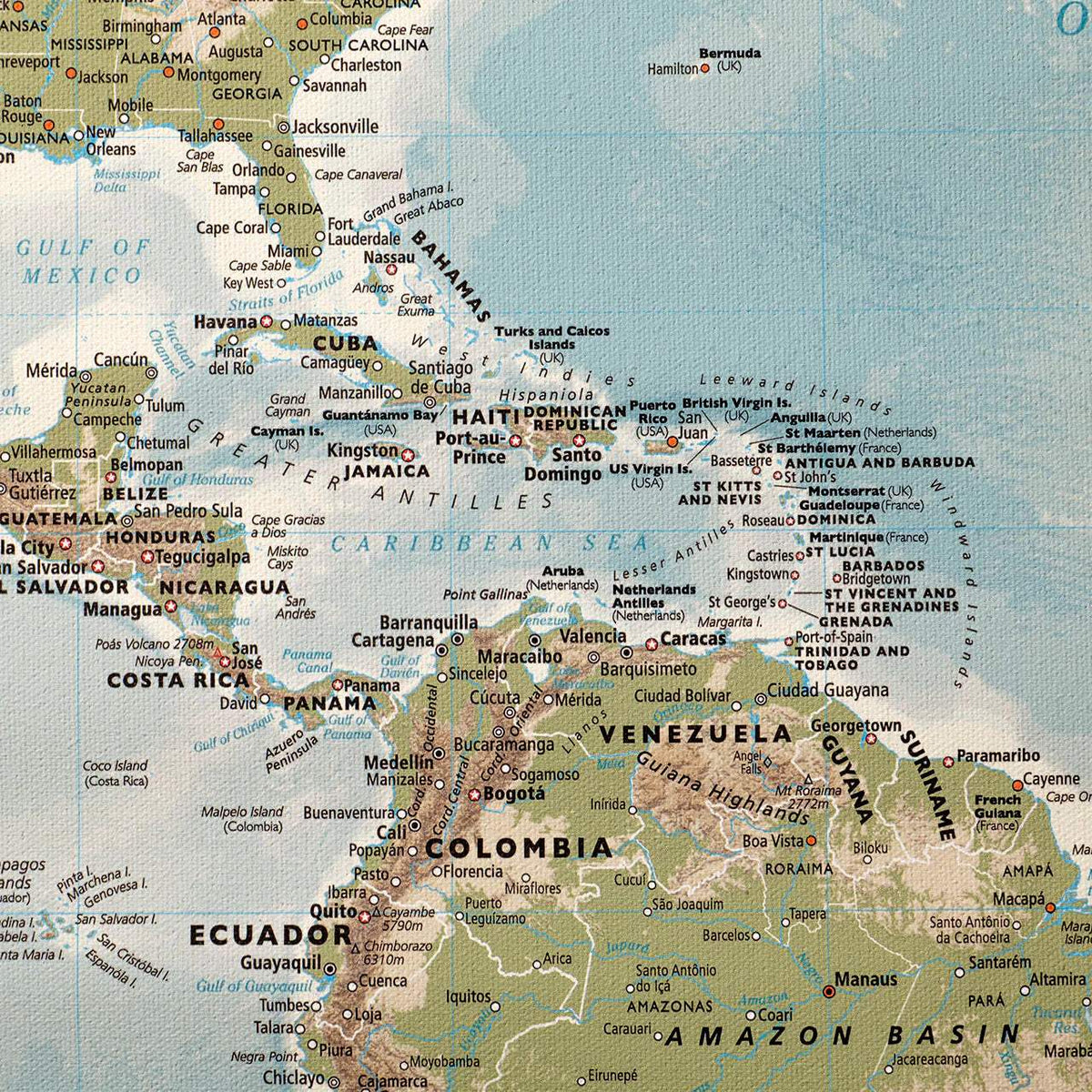 Buy Medium Physical Canvas World Map by Studio Milligram – The Chart ...