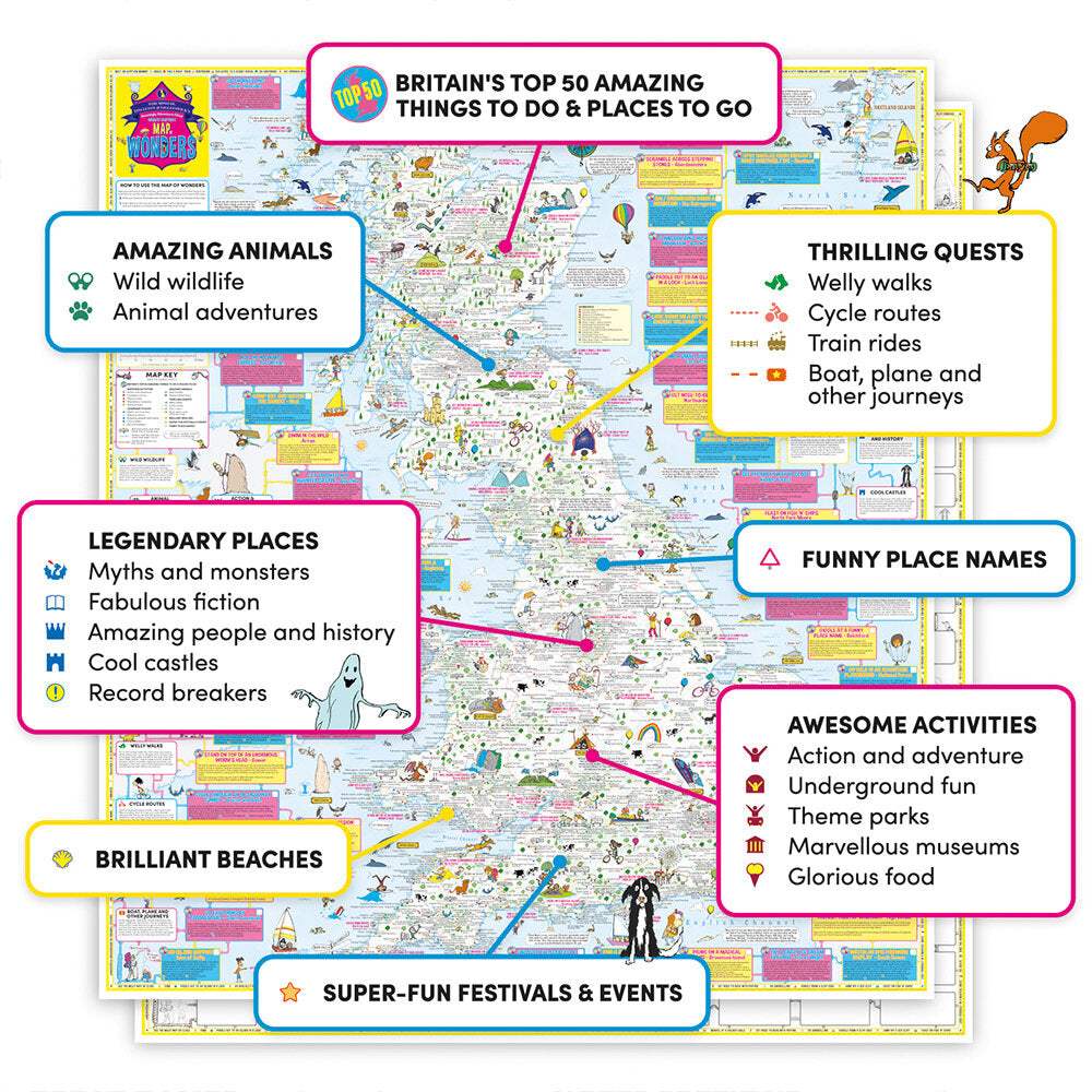 Buy Marvellous Maps: Amazingly Adventure-Filled Great British Map of ...