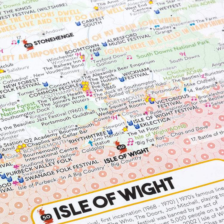 Buy Marvellous Map: Fastidiously Orchestrated Great British Music Map ...