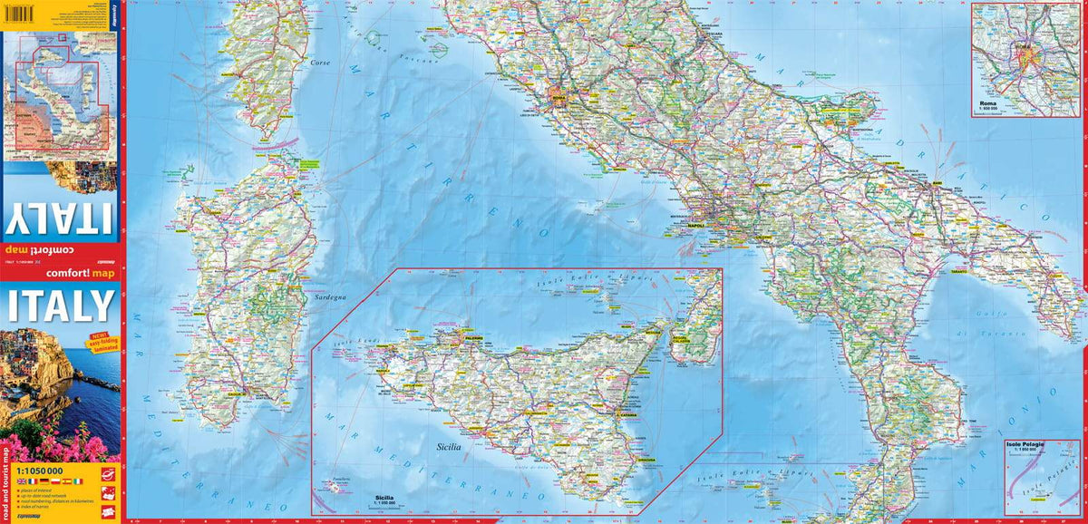 Buy Italy Road Map by Express Maps (2024) – The Chart & Map Shop