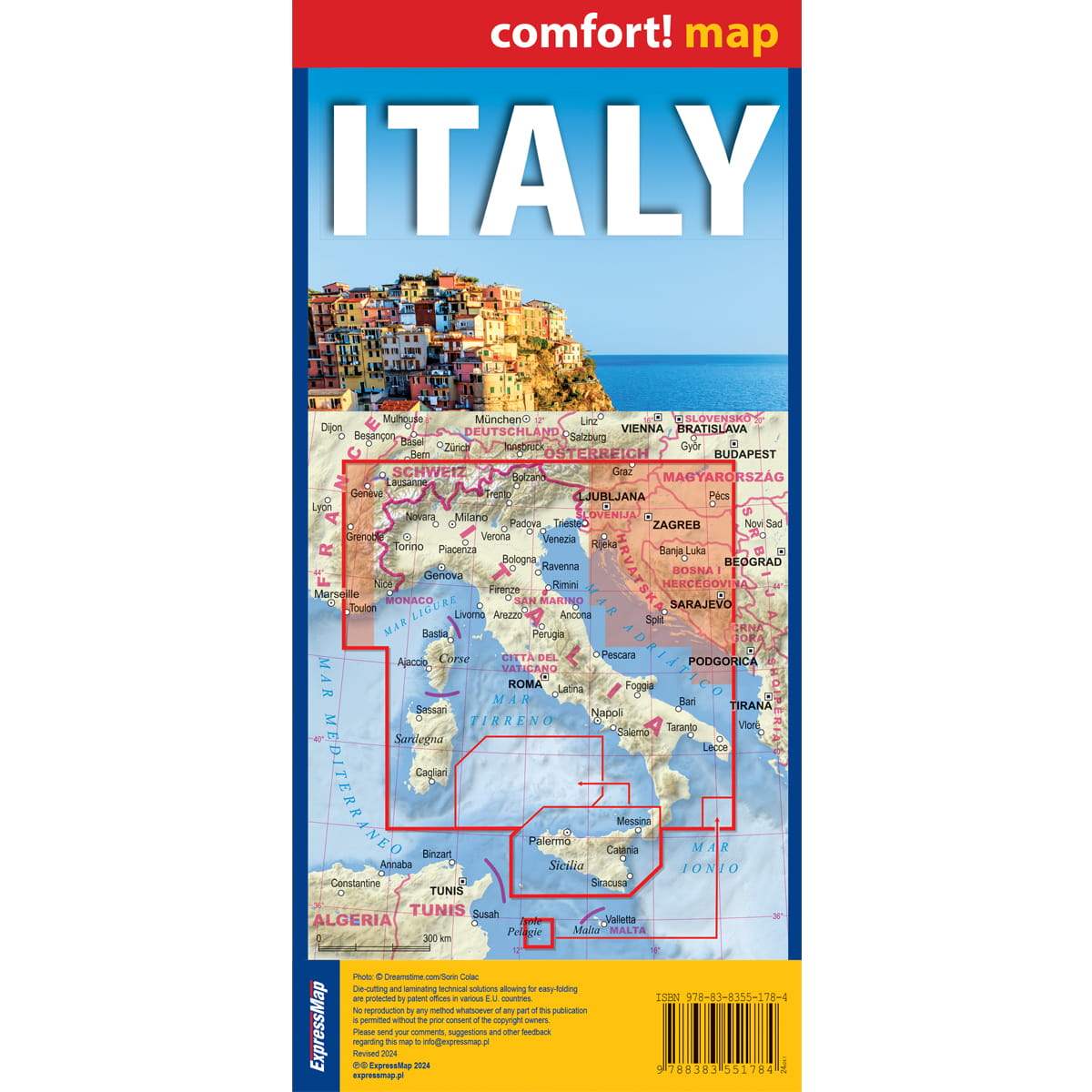 Buy Italy Road Map by Express Maps (2024) – The Chart & Map Shop