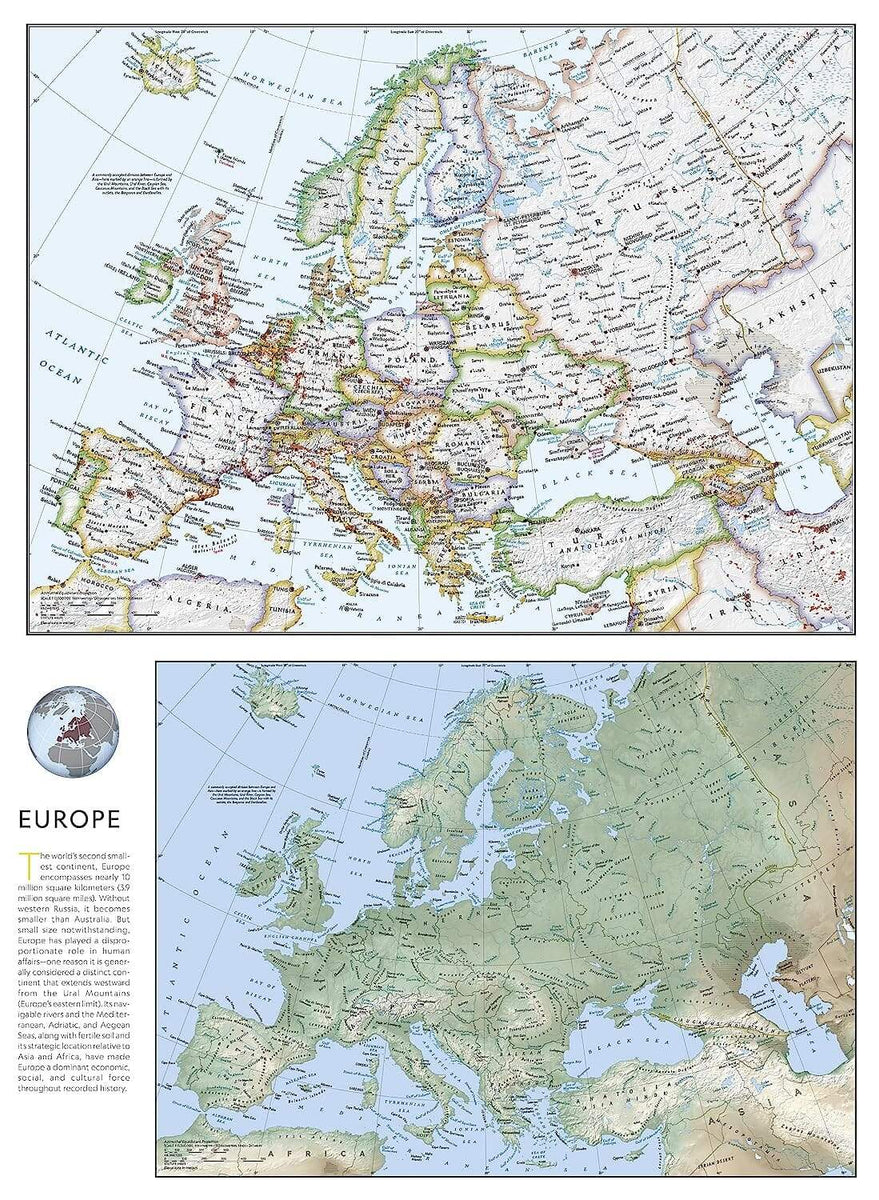Buy Europe Reference Map with Flags & Facts by National Geographic ...