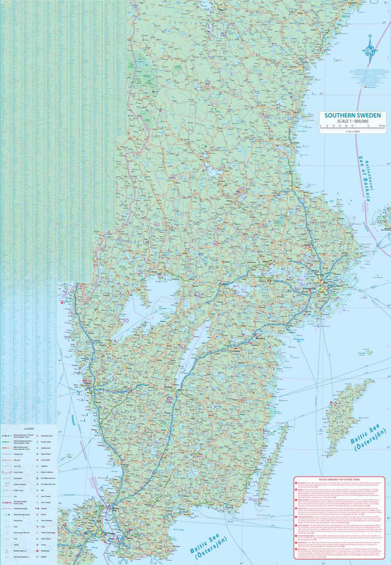 Buy Stockholm & Southern Sweden Road Map by ITMB (2018) – The Chart ...