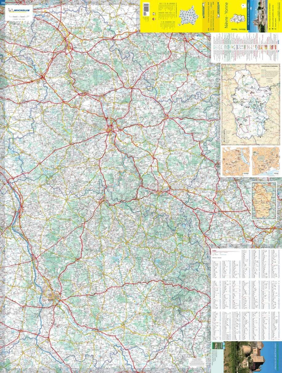 Buy Nièvre & Yonne Road Map 319 by Michelin (2022) – The Chart & Map Shop