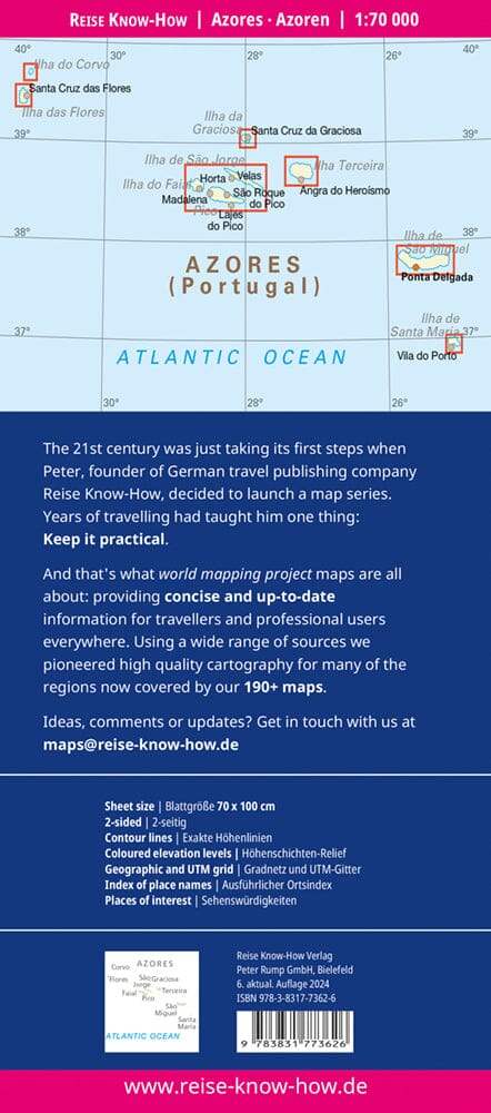 Buy Azores Road Map by Reise Know-How (2023) – The Chart & Map Shop