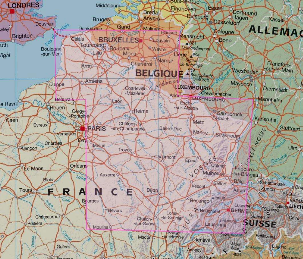 Buy France North East Road Map by IGN (2019) – The Chart & Map Shop