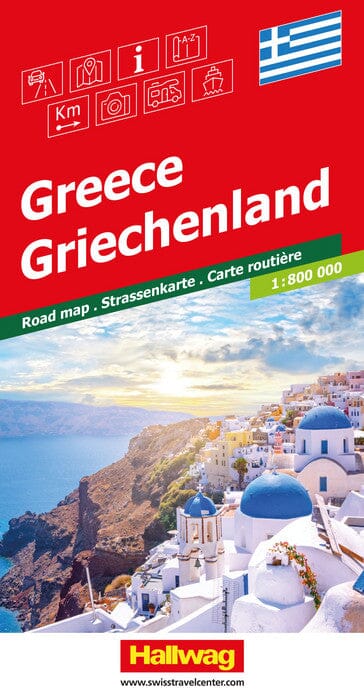 Buy Greece Road Map by Hallwag (2025) – The Chart & Map Shop
