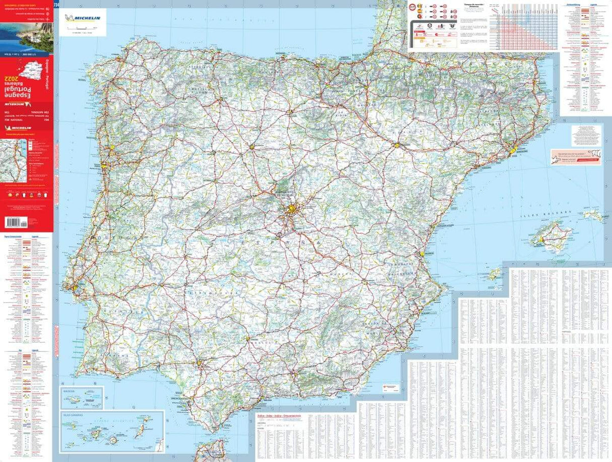 Buy Spain & Portugal Road Map 734 by Michelin (2024) – The Chart & Map Shop