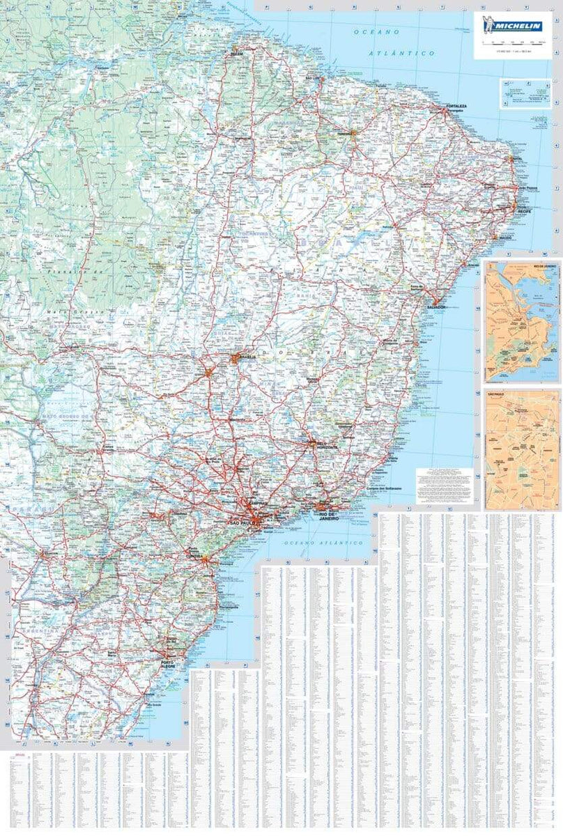 Buy Brazil Road Map 764 by Michelin (2023) – The Chart & Map Shop