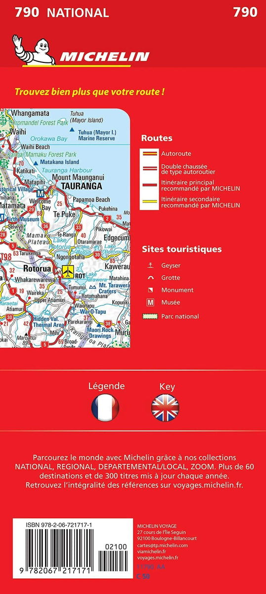 Buy New Zealand Road Map 790 by Michelin (2023) – The Chart & Map Shop