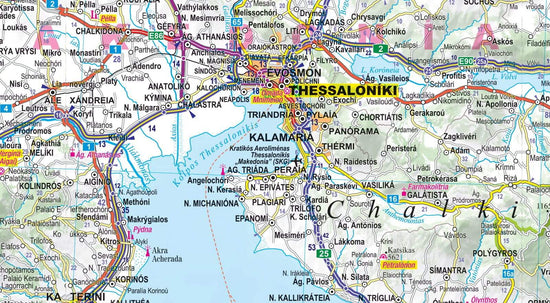 Buy Greece Road Map by Express Map (2023) – The Chart & Map Shop