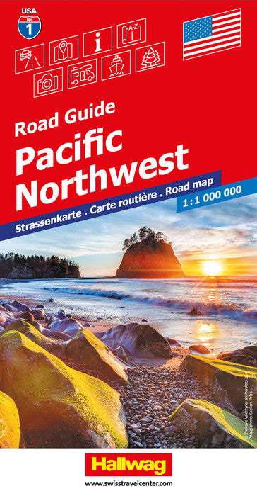 Buy USA: Pacific Northwest Road Map by Hallwag (2023) – The Chart & Map ...