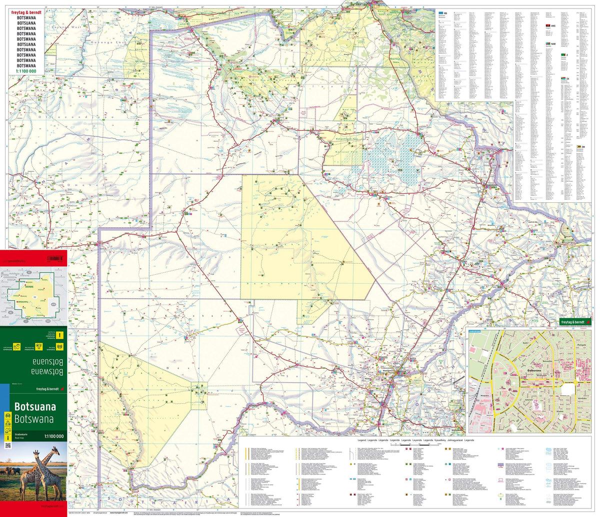 Buy Botswana Road Map by Freytag & Berndt (2022) – The Chart & Map Shop