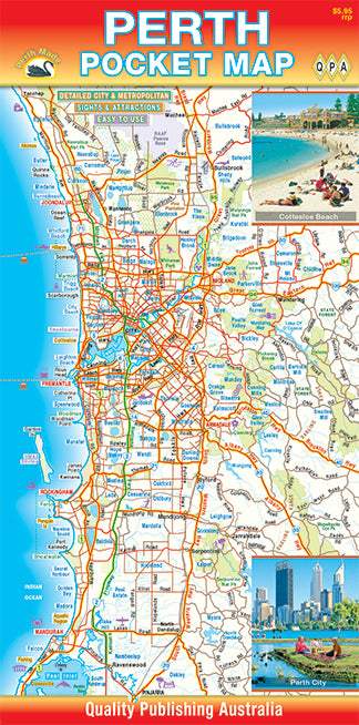 Buy Perth Pocket Road Map by QPA – The Chart & Map Shop