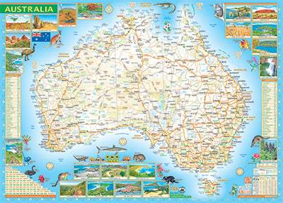 Buy Australia Map Placemat – The Chart & Map Shop