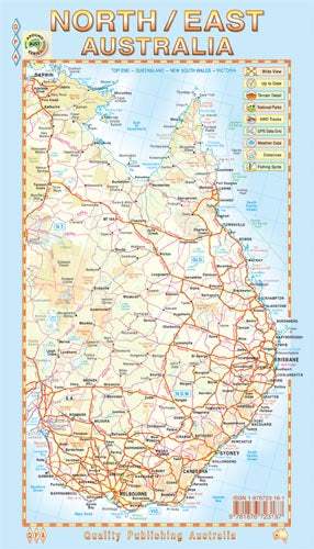 Buy North East Australia Road Map by QPA – The Chart & Map Shop