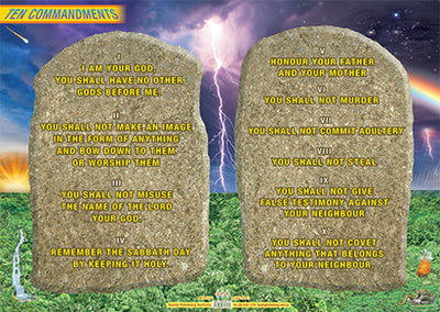 Buy Ten Commandments Placemat QPA – The Chart & Map Shop