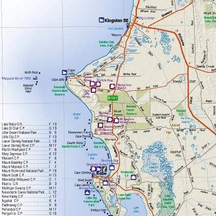 Buy Limestone Coast South East SA Road Map by Carto Graphics – The ...