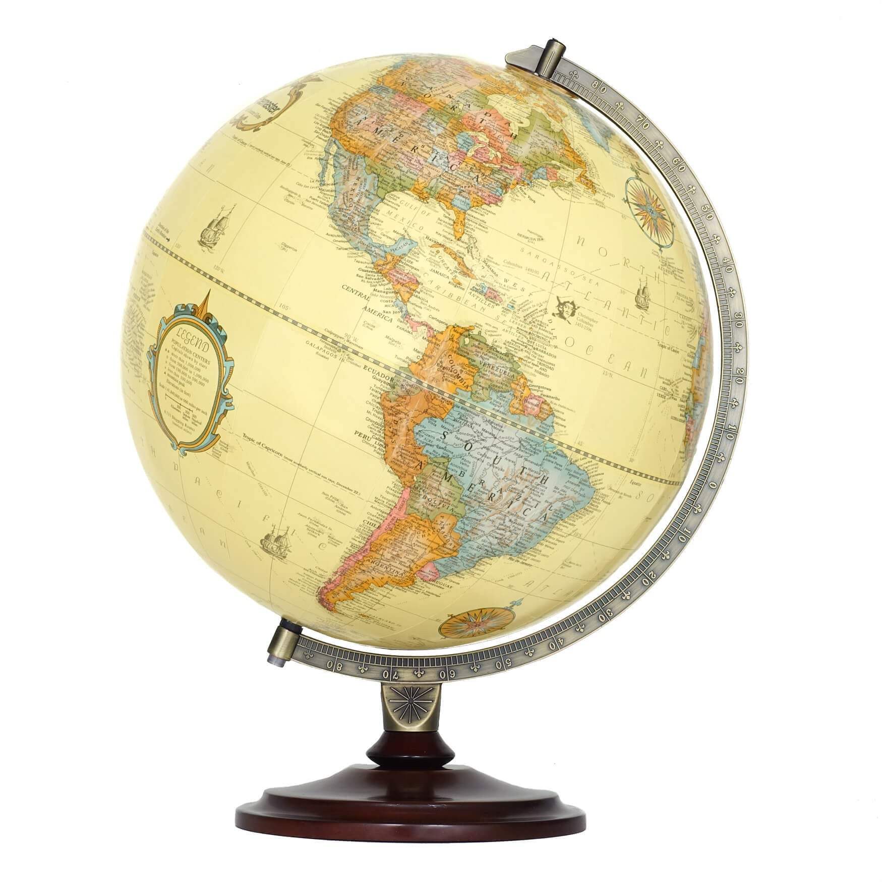 Buy The Oxford Antique 30cm Globe by Replogle – The Chart & Map Shop